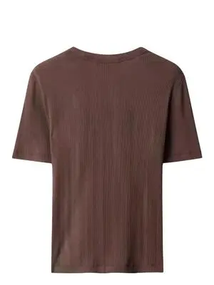 MAISON KITSUNÉ Maison Kitsuné Baby Fox Logo Embroidered Ribbed T-Shirt
