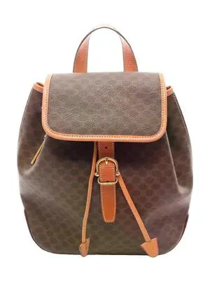 Celine Macadam Patterned Backpack - Brown