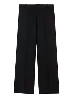 TOD'S Wool Gabardine Trousers - Black