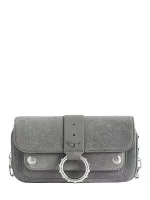 Zadig&Voltaire Kate Suede Wallet Bag - Grey