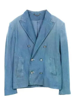LOUIS VUITTON Double-breasted Denim Jacket - Blue