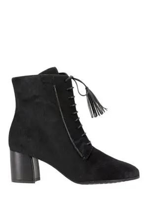 TOD'S Lace-up Tassel Ankle Boots - Black