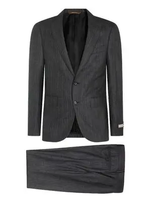 Canali Pinstriped Wool Suit - Grey