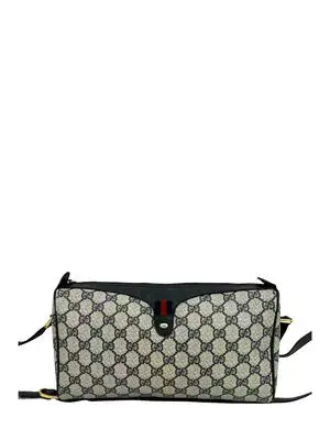 Gucci Gg Supreme Web Crossbody Bag - Neutrals