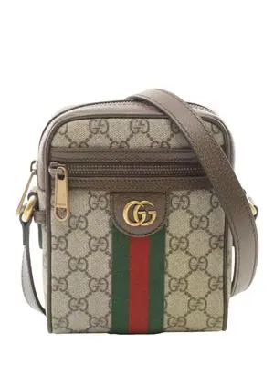 Gucci Mini Gg Supreme Ophidia Crossbody Bag - Neutrals