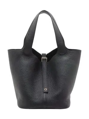 Hermès Clemence Picotin Lock 22 Handbag - Black