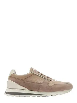 Brunello Cucinelli Brunello Cucinelli Suede And Calfskin Runners Neutrals