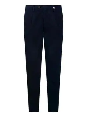 MYTHS Pleated Detail Button-fastening Trousers - Blue