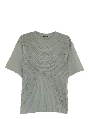 TAAKK Embroidered Crew-neck T-shirt - Green