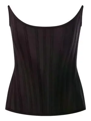 Giuseppe Di Morabito Ribbed Corset Top - Brown