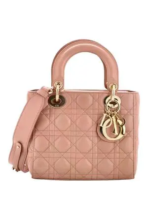 Dior Lady Lambskin Quilted Bag Pink