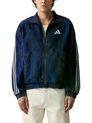 Adidas ADIDAS Embroidered Logo Denim Jacket Blue