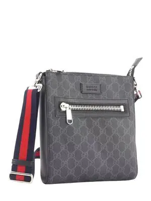 Gucci Gg Coated Canvas Messenger Bag - Black