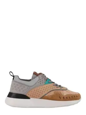TOD'S Perforated Panelled Sneakers - Neutrals