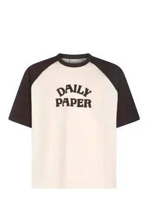 DAILY PAPER Logo-print Raglan-sleeve T-shirt - Neutrals