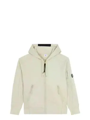 C.P. COMPANY Lens Zip-up Hoodie - Neutrals
