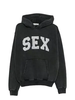 CARNE BOLLENTE The Sex Faded-effect Hoodie - Black