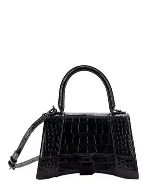 Balenciaga Hourglass Top Handle Bag - Black
