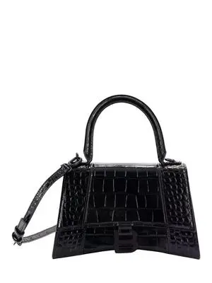 Balenciaga Hourglass Top Handle Bag - Black