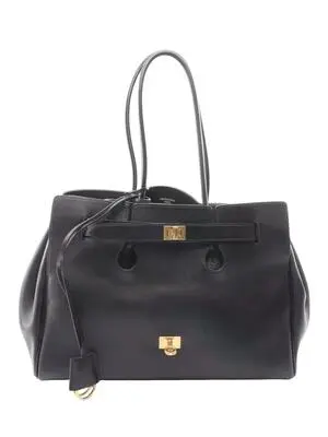 Balenciaga Medium Smooth Calfskin Bel Air Carry All Tote Bag - Black