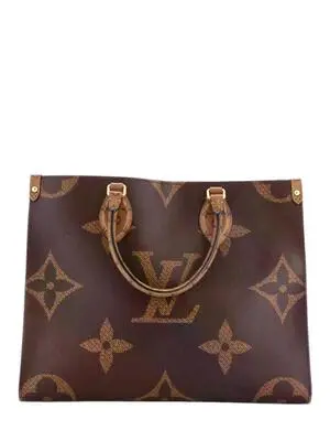 LOUIS VUITTON Louis Vuitton OnTheGo Giant Monogram MM Tote Bag Brown