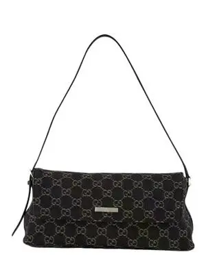 Gucci Gg Supreme Canvas Shoulder Bag - Black