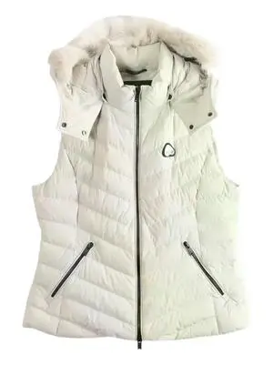 Moose Knuckles Fur-trim Quilted Gilet - Neutrals