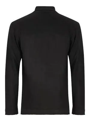MASSIMO OSTI STUDIO Long-sleeve Polo Shirt - Black