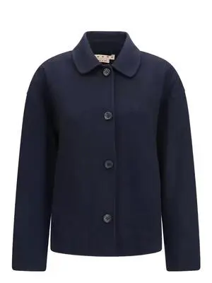 Marni Button-down Wool Jacket - Blue