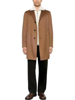Tagliatore Single-breasted Notched Lapel Coat - Brown