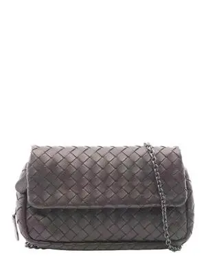 Bottega Veneta Mini Intrecciato Crossbody Bag - Brown