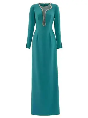 SAIID KOBEISY Embellished Maxi Dress - Green