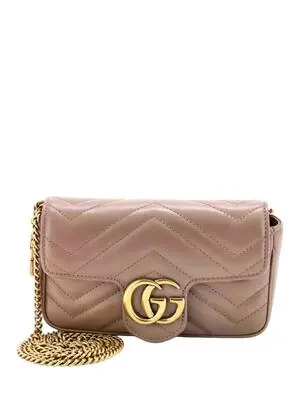 Gucci Gucci Matelassé Leather Super Mini Bag Neutrals