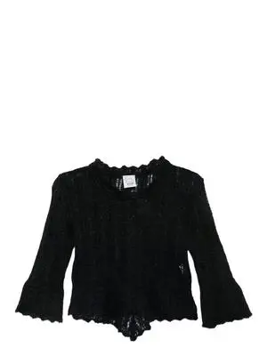 MOSCHINO Moschino 2000s Lace-Knit Flared-Sleeve Sweater