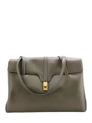 Celine Soft 16 Shoulder Bag In Smooth Calfskin - Green