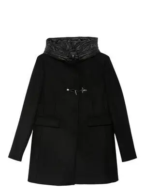FAY Virginia Hooded Toggle-fastening Coat - Black