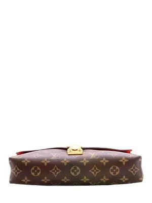 LOUIS VUITTON Pallas Chain Monogram Canvas And Calfskin Shoulder Bag - Red