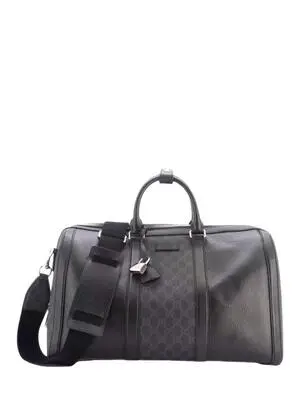 GUCCI Gucci GG Coated Canvas And Leather Medium Travel Bag