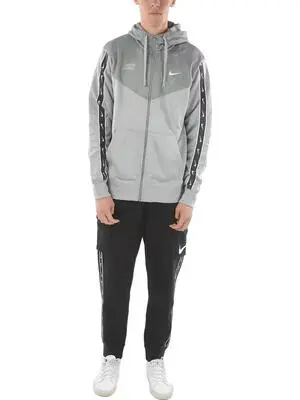 Nike Logo-print Zip-up Hoodie - Grey