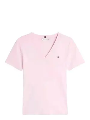 Tommy Hilfiger Slim V-neck T-shirt - Pink
