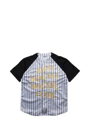 ANTI SOCIAL SOCIAL CLUB Pinstriped Baseball Jersey - White/black