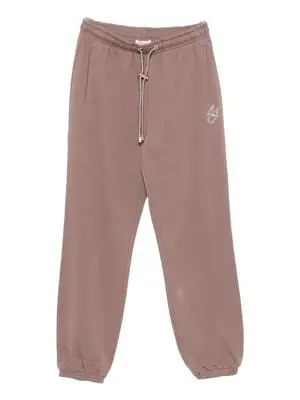 Liu Jo Embroidered Logo Drawstring Sweatpants - Brown