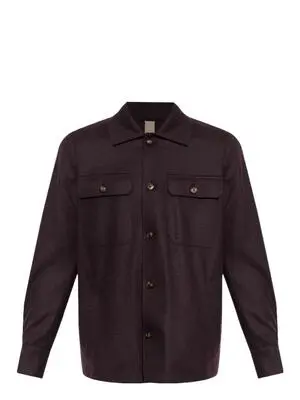 Eleventy Pocket-detail Shirt - Brown