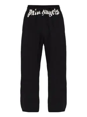 Palm Angels Elastic-waist Athletic Pants - Black