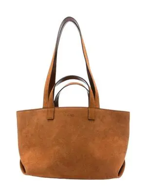 A.p.c. Logo-embossed Suede Tote Bag - Brown