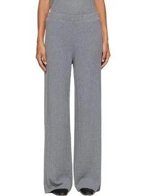 LISA YANG Elastic Waist Wide-leg Trousers - Grey