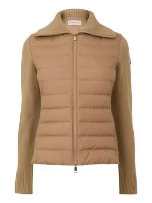 MONCLER Moncler Quilted Down Jacket With Knitted Sleeves