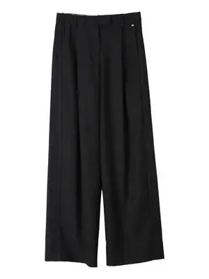 Herno Pleated Wide-leg Trousers - Black