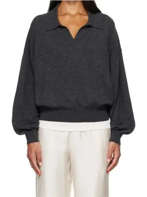 LISA YANG Lisa Yang Polo Collar Sweater Grey