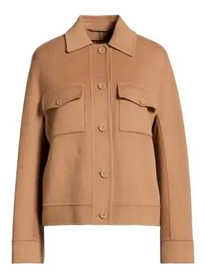Max Mara Single-breasted Woolen Coat - Camel